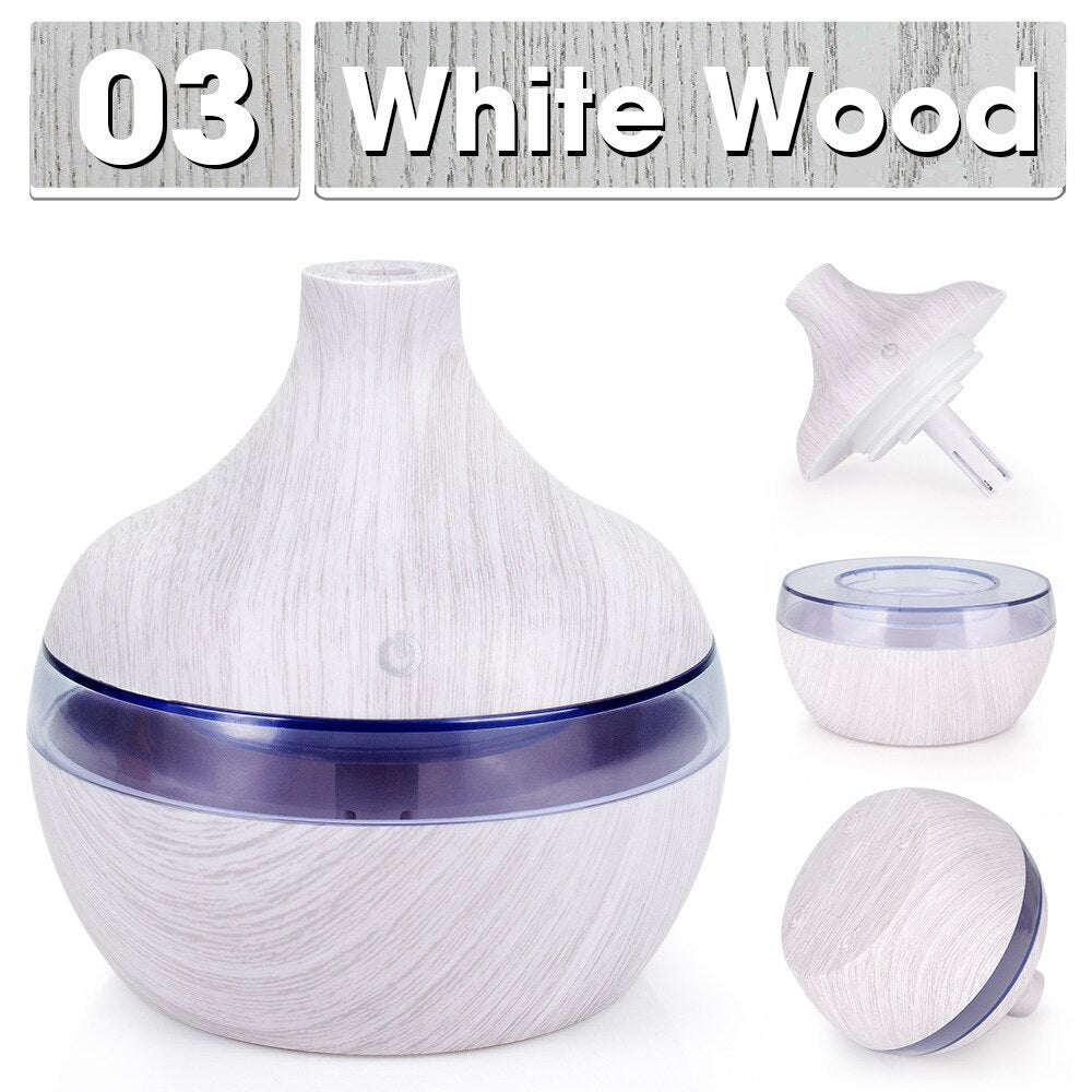 Wood Grain Humidifier Aroma Diffuser Atomizer USB Household Humidifier ...