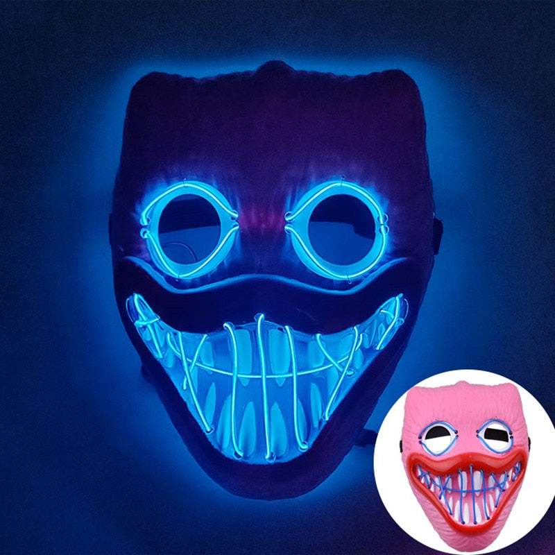 2022 New LED Mask Sausage Mouth Monster Plastic Mask Halloween Night G ...